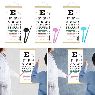 Eye Chart Low Vision Test Chart Gift Waterproof Visual Acuity Measuring ...