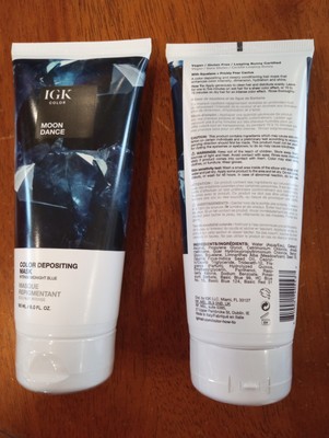NEW Lot of 2 IGK Color Depositing Hair Mask Moon Dance Midnight Blue ...