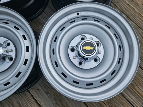 🔥🔥 Set/4 Chevy 15 x6.5 G20 Van C10 Silverado Truck Rally Rims Wheels ...