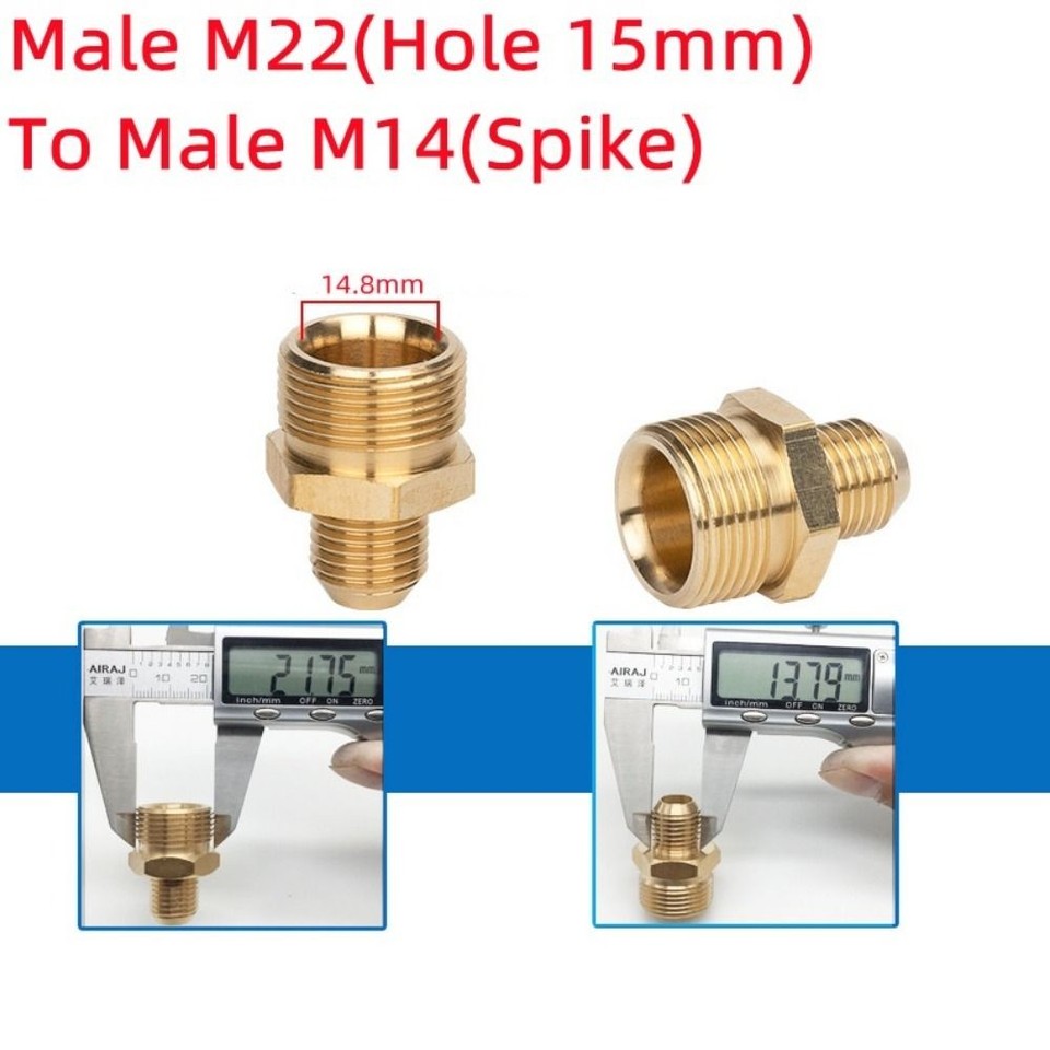1Pcs 3/8" 1/4" M14 M18 M22 Thread Male Female Adapter | eBay Australia