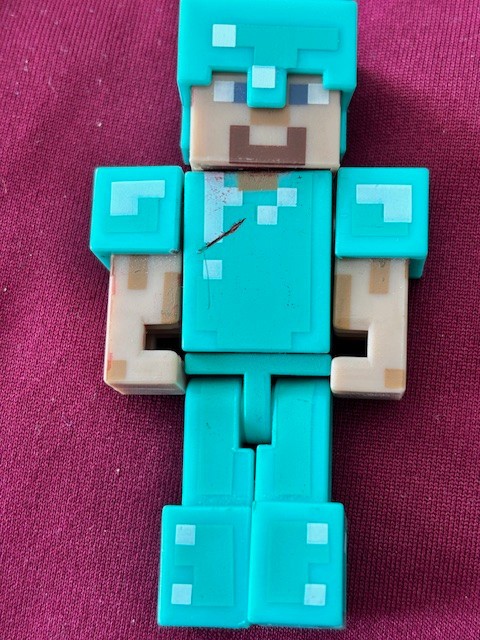 Minecraft Toy Lot (28 pcs) –Steve, Alex, Zombie, Diamond Armor, Blocks ...