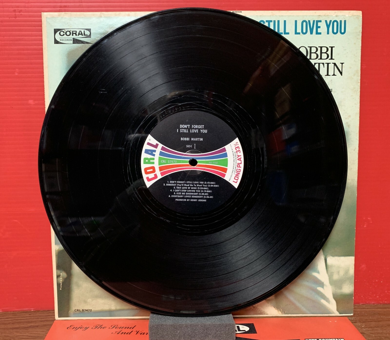 1965 Bobbi Martin "Don't Forget I Still Love You" 33 1/3 RPM LP Record ...