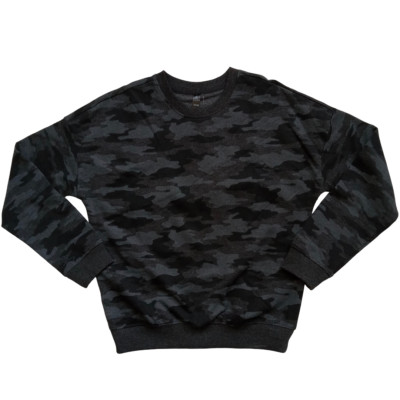 Kyodan Womens Camo Sweat Shirt Size XS Black Active Camouflage Pullover ...