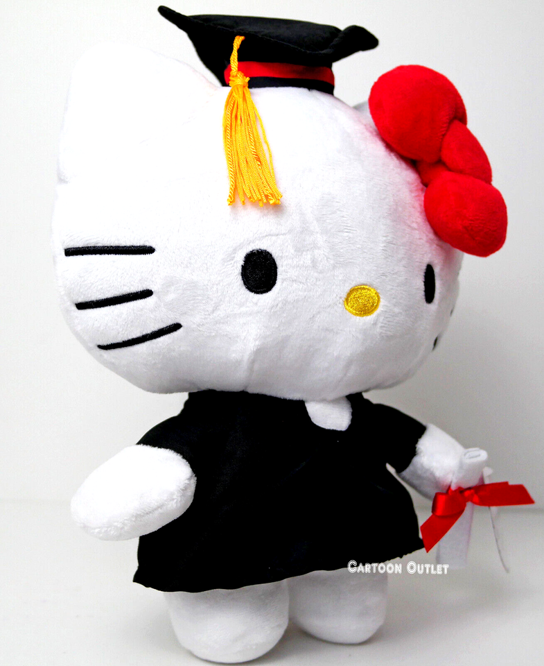 Sanrio Hello Kitty Graduation Gown 2025 11" Plush Figure Stuffed Doll ...