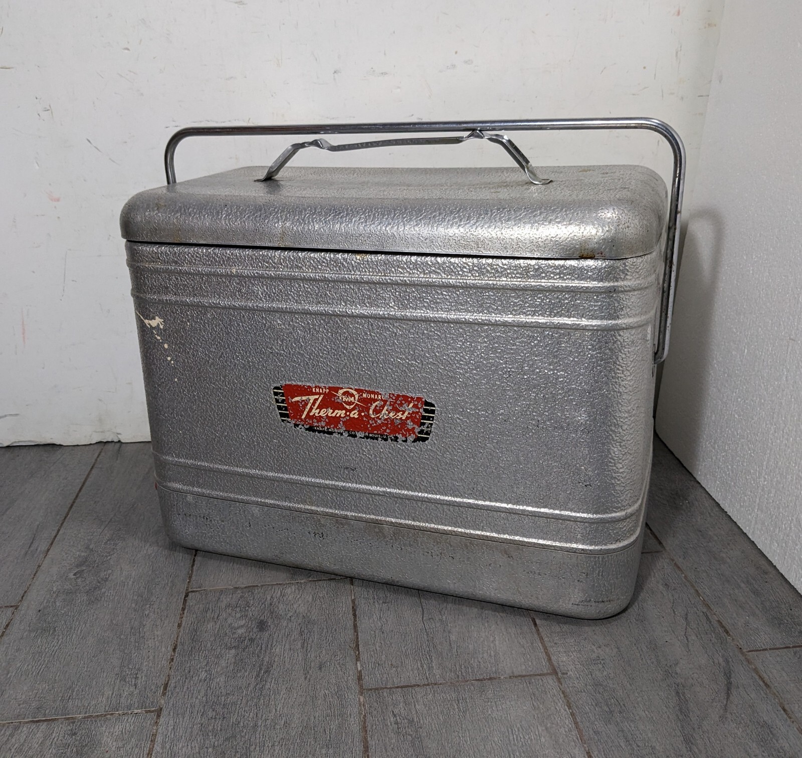 Vintage Knapp Monarch Therm-a-Chest Aluminum Cooler Ice Chest Box | eBay