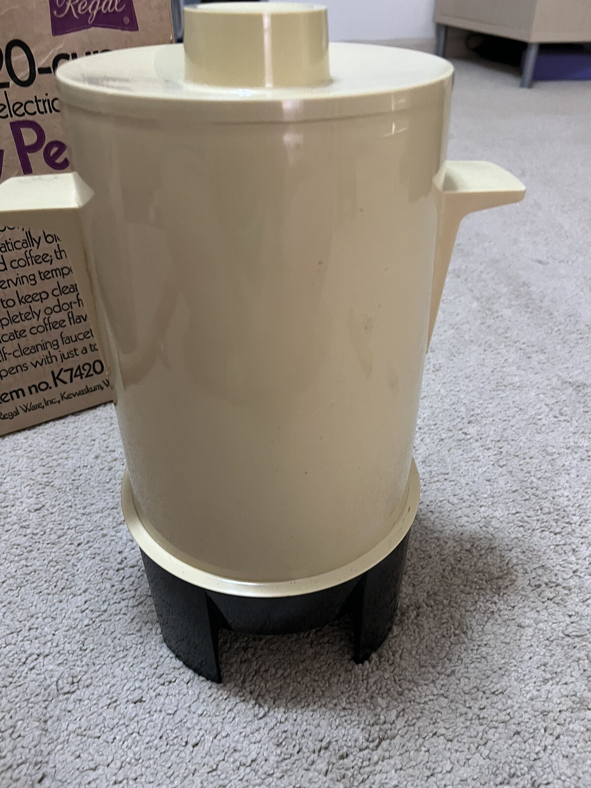 Vintage Poly Perk Regal Betty Crocker 10 - 20 Cup Coffee Maker K7420G ...