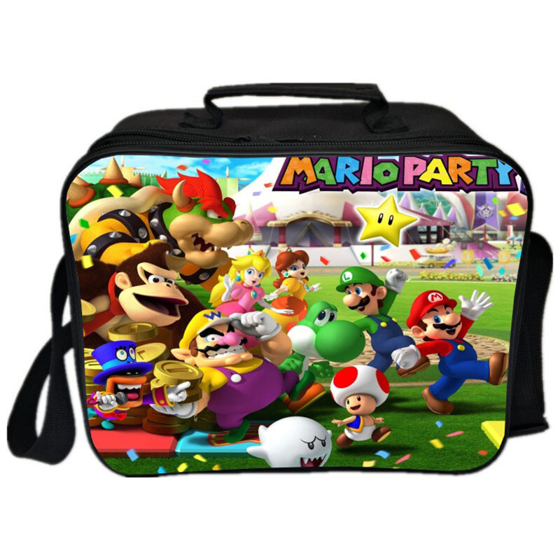 Insulated Lunch Mario Bag Adults Portable Lunchbox Kids School Storage ...