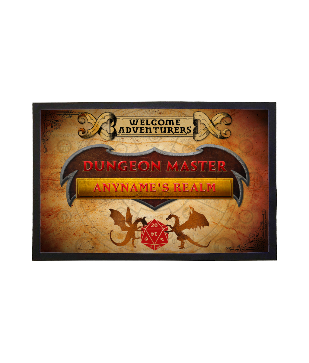 Dungeon Master Personalised Welcome Mat Doormat Based on Dungeons ...
