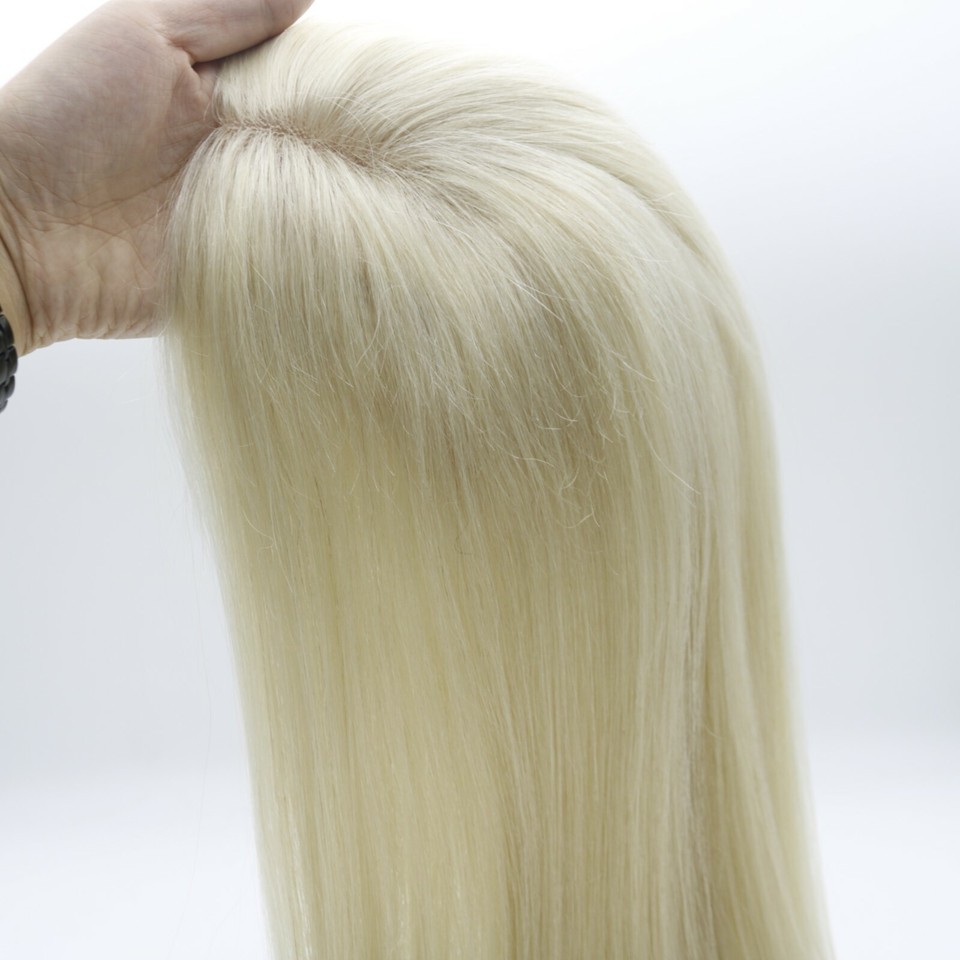 Hollow out topper blond color topper mono and weft topper | eBay