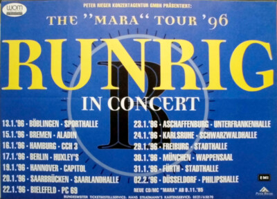 RUNRIG - 1996 - Plakat - In Concert - Mara Tour - Poster | eBay.de