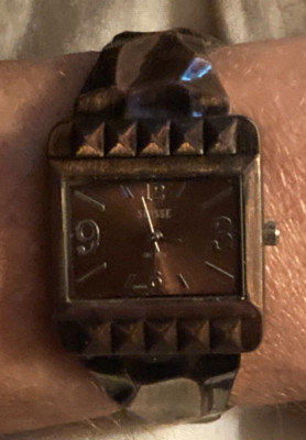 Suisse P343 Copper/Bronze Tone Hinged Cuff Quartz Watch | eBay
