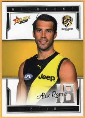2018 AFL TEAM / CLUB LISTED PLAYERS LIMITED CARD - R18 Alex RANCE ...