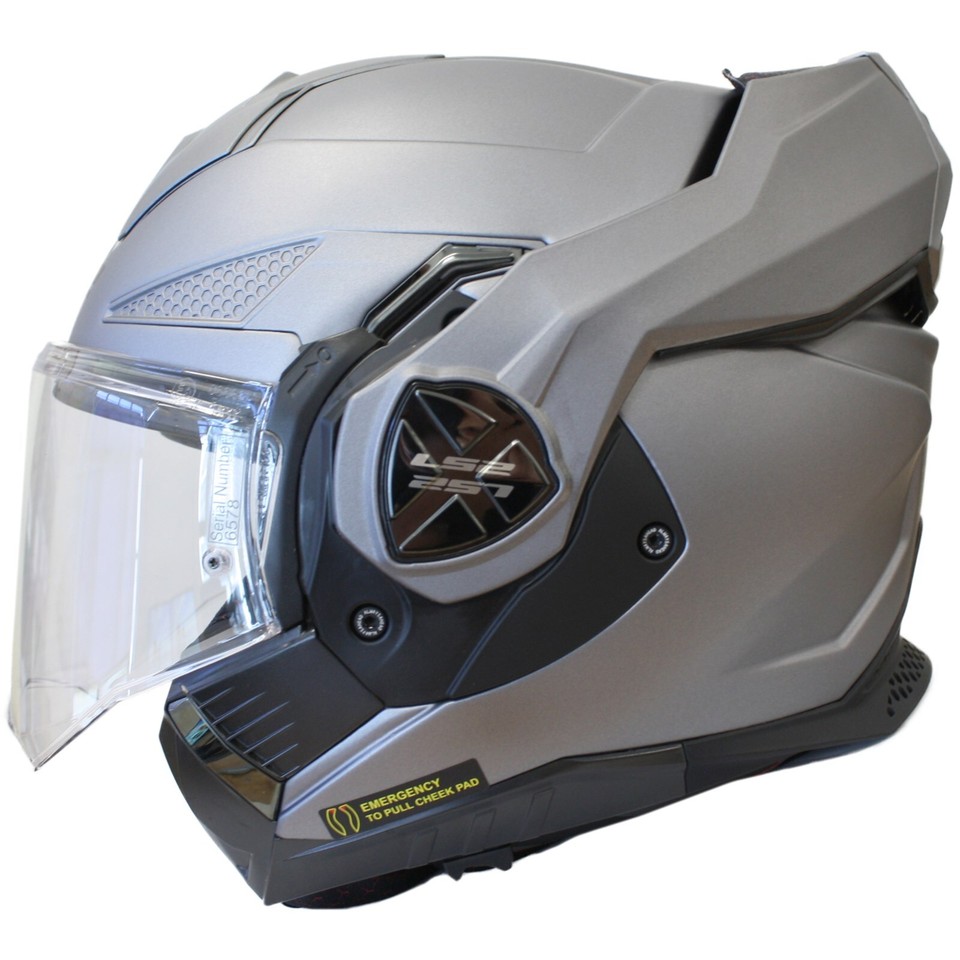 Ls2 Motorcycle Helmet S Advant X Solid FF901 - Flip-Up Helmet Titanium Matte | eBay