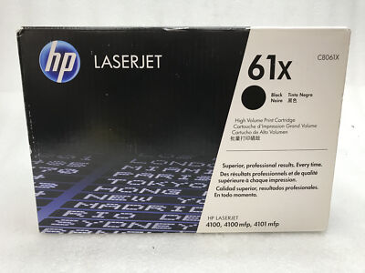 Genuine OEM Sealed HP LASERJET 61X (C8061X) High Volume Black Toner ...