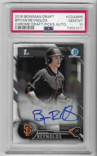 Bryan Reynolds 2016 BOWMAN CHROME 1st ROOKIE AUTOGRAPH CARD Pirates ...