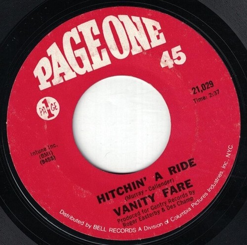 VANITY FARE HITCHIN A RIDE & MAN CHILD PAGE ONE POP/ROCK 45 #21,029 VG+ ...