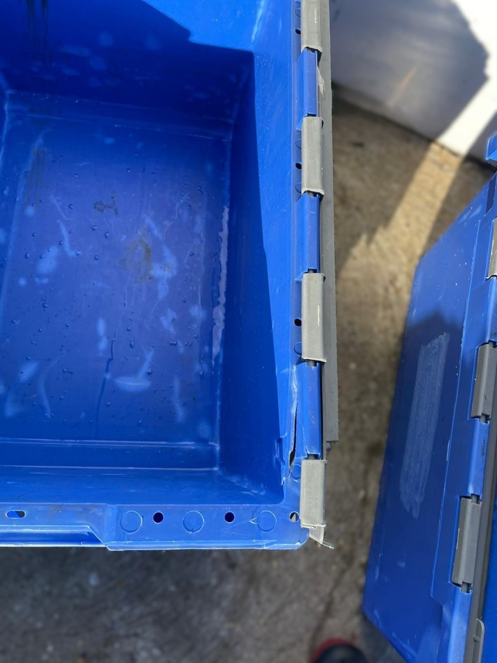 4 x 90ltr EXTRA LARGE Heavy Duty Storage Tote Boxes 710 x 460 x 360mm B ...