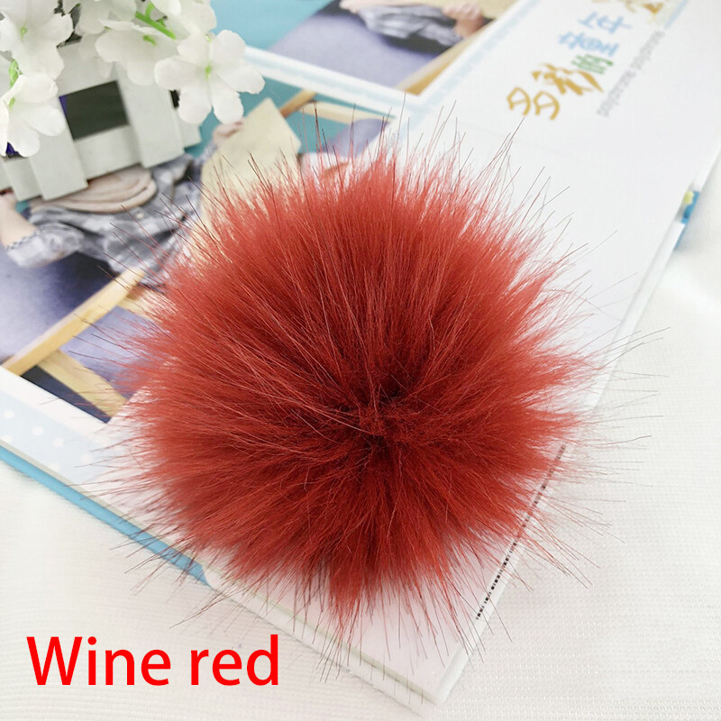 1PC DIY 12CM Cute Faux Rabbit Fur Hair Ball Hairs Knitting Hat ...