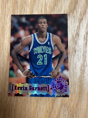 1995-96 Topps Stadium Club Kevin Garnett Timberwolves Rookie Card #343 ...