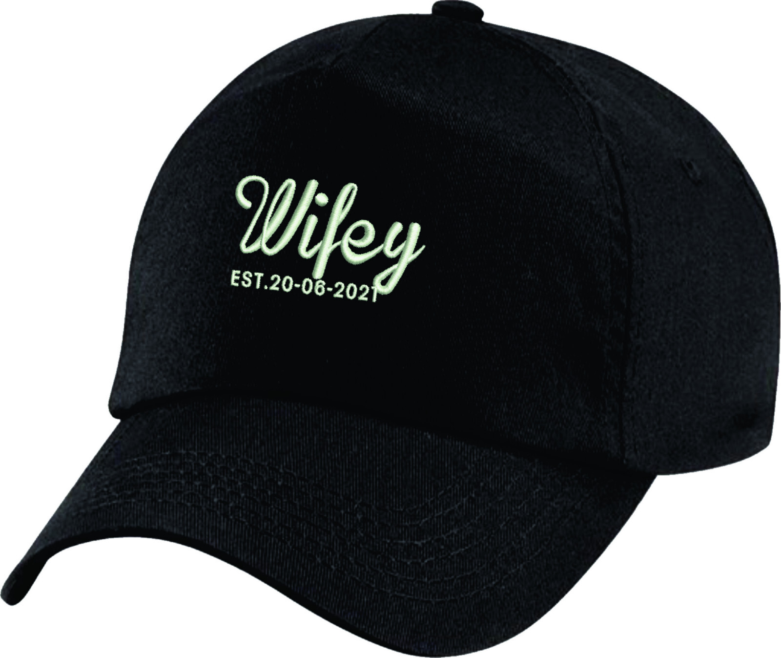 Personalised Embroidered Hubby & Wifey Custom Birthday Baseball Cap ...