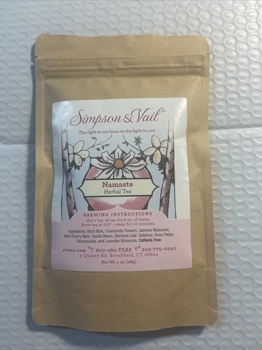 Simpson & Vail Namaste Herbal Tea 1oz Bag New | eBay