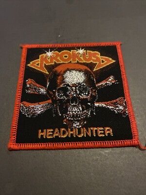 VTG KROKUS Headhunter Woven Sew On Patch | eBay