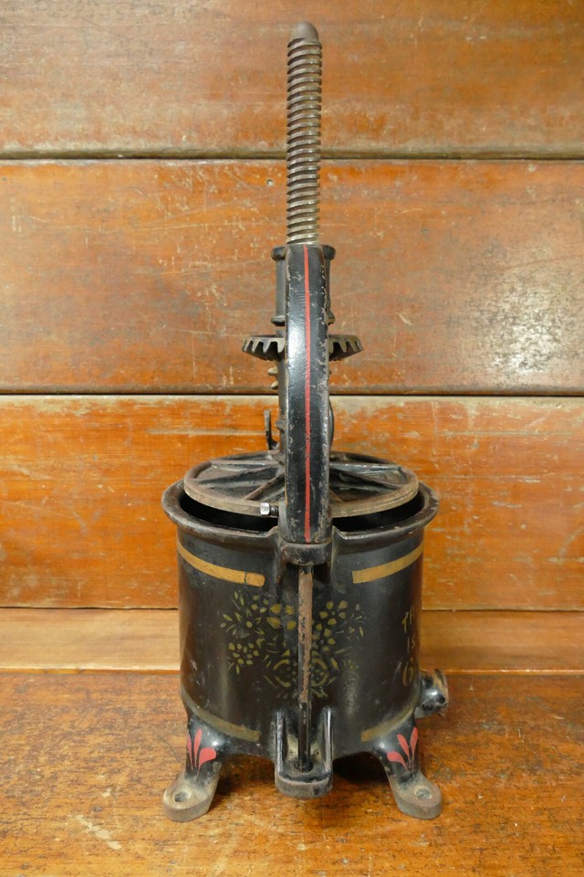 Antique Enterprise Sausage Stuffer 6 Qt Lard Wine Fruit Press Cast Iron ...