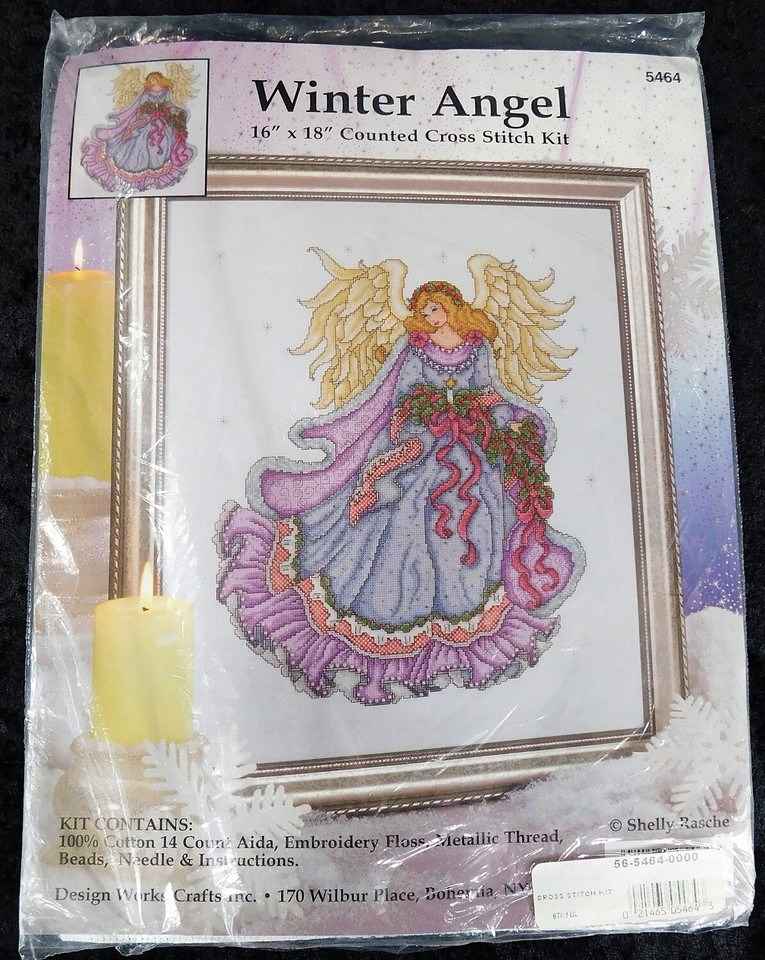 Sealed! WINTER ANGEL #5464 Design Works CROSS STITCH KIT w ...