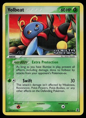 Pokemon Card - Volbeat Delta Species 56/113 Reverse Holo Stamped | eBay