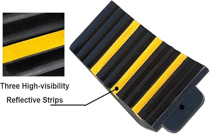 2 Pack Vehicle RV Wheel Chocks Extra Large Heavy Duty Rubber Wheel ...