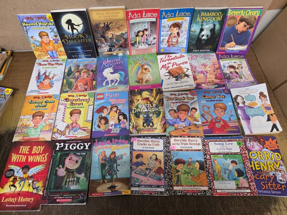 102 Kids Chapter Book Lot Diary Pug Percy Jackson Captain Underpants ...