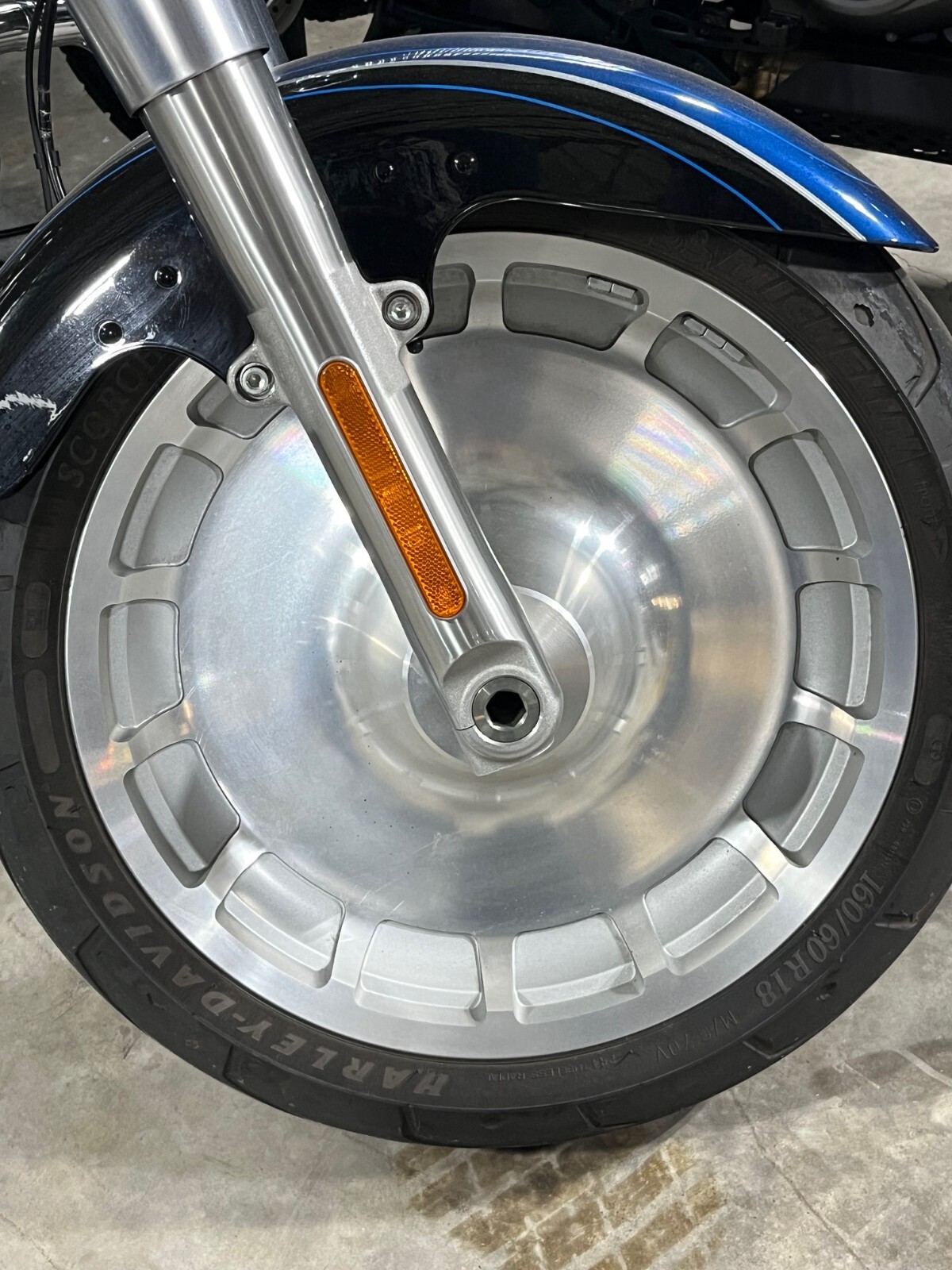 Harley Fatboy polished aluminum factory wheels | eBay