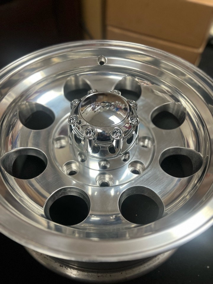 Rare Pacer 16x8 Polished Aluminum Wheel - 164P-6881 - Complete Set of ...