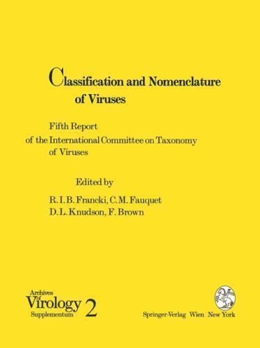 Archives of Virology. Supplementa Ser.: Classification and Nomenclature ...