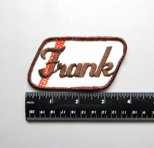 VINTAGE FRANK NAME HAT VEST JACKET CLOTHING CRAFTS EMBROIDERED SEW ON ...