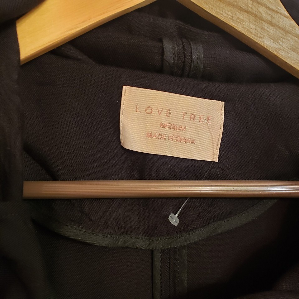 🆕 HOODED ANORAK LIGHTWEIGHT JACKET Size Medium By Love Tree 🖤 | eBay