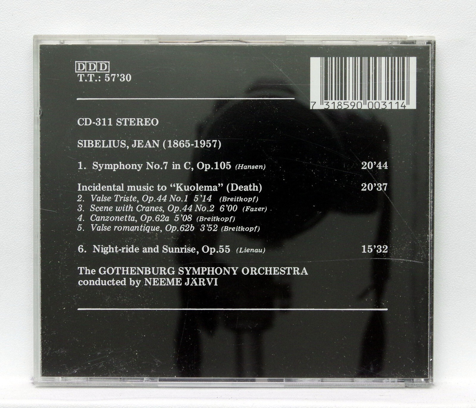 NEEME JARVI - SIBELIUS symphony no.2, kuolema - BIS CD NM | eBay