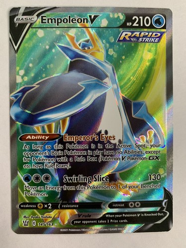 Empoleon V (Full Art) 145/163 Ultra Rare Battle Styles Pokemon TCG - NM ...