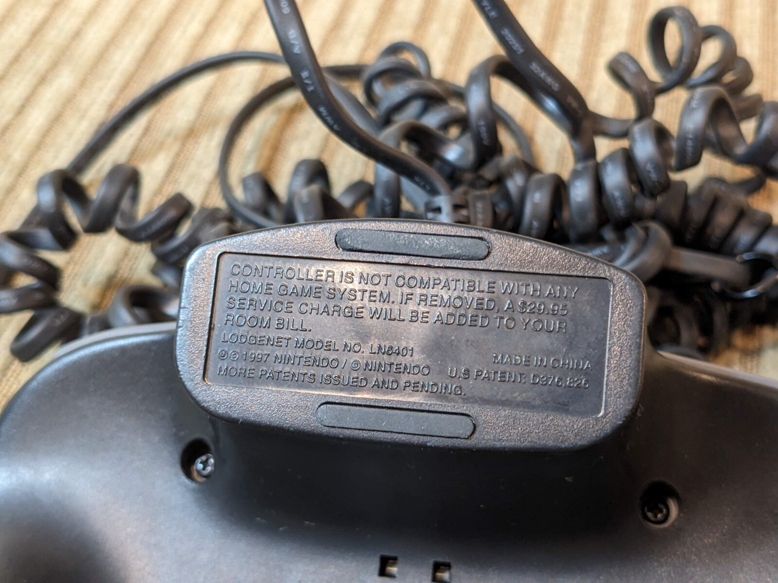 Lodgenet Nintendo 64 N64 Hotel Controller | eBay