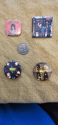 VINTAGE KISS PINS SET OF 4 COLLECTABLE ROCK BAND | eBay