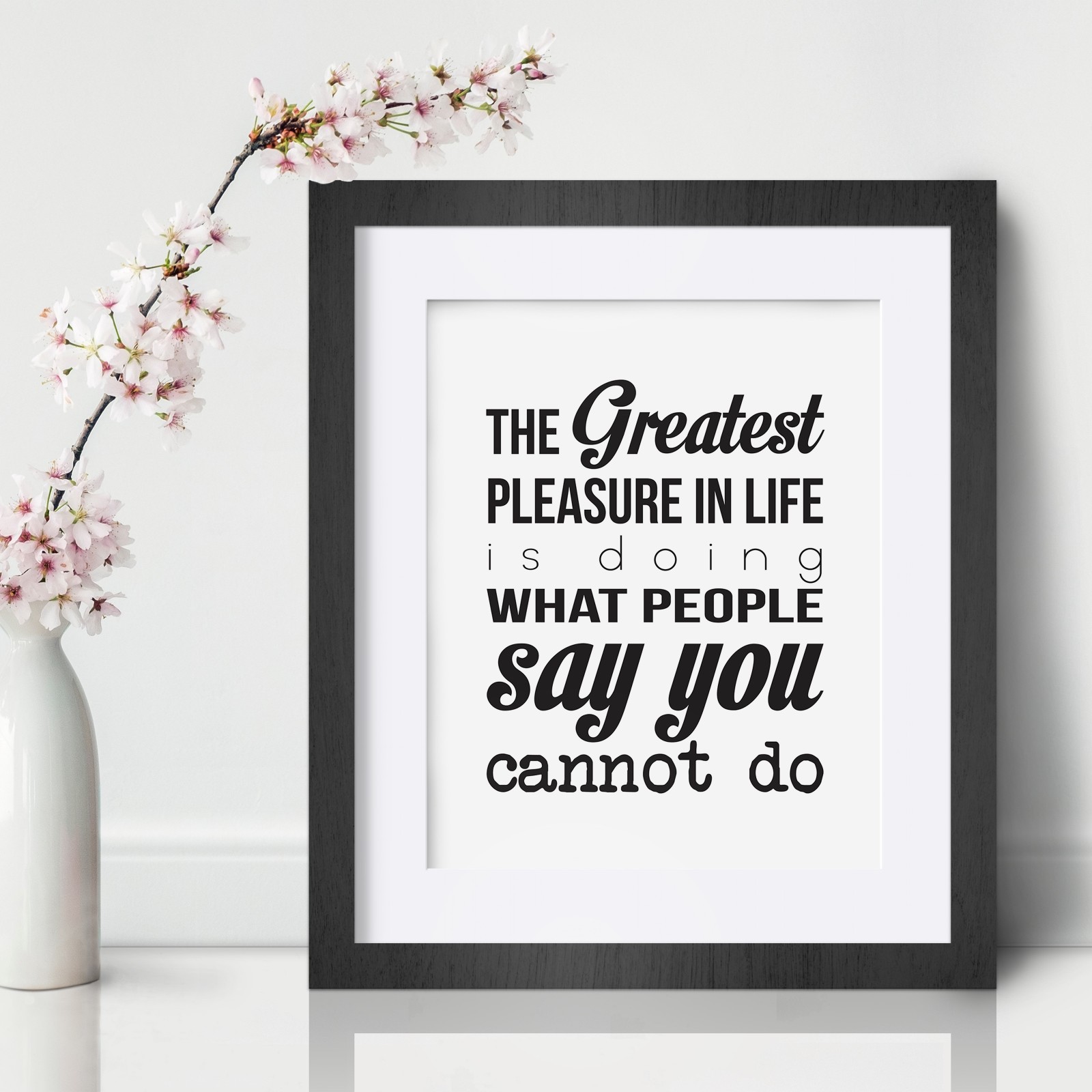 Greatest Pleasure Inspirational Wall Art Print Motivational Quote ...