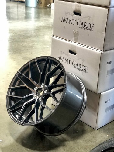 22” AG M520r GRAPHITE METALLIC WHEELS RIMS FOR BMW F01 / F02 740 750 ...