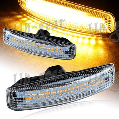For 06-13 Land Rover Range Rover Sport L320 Clear Amber LED Side Marker ...