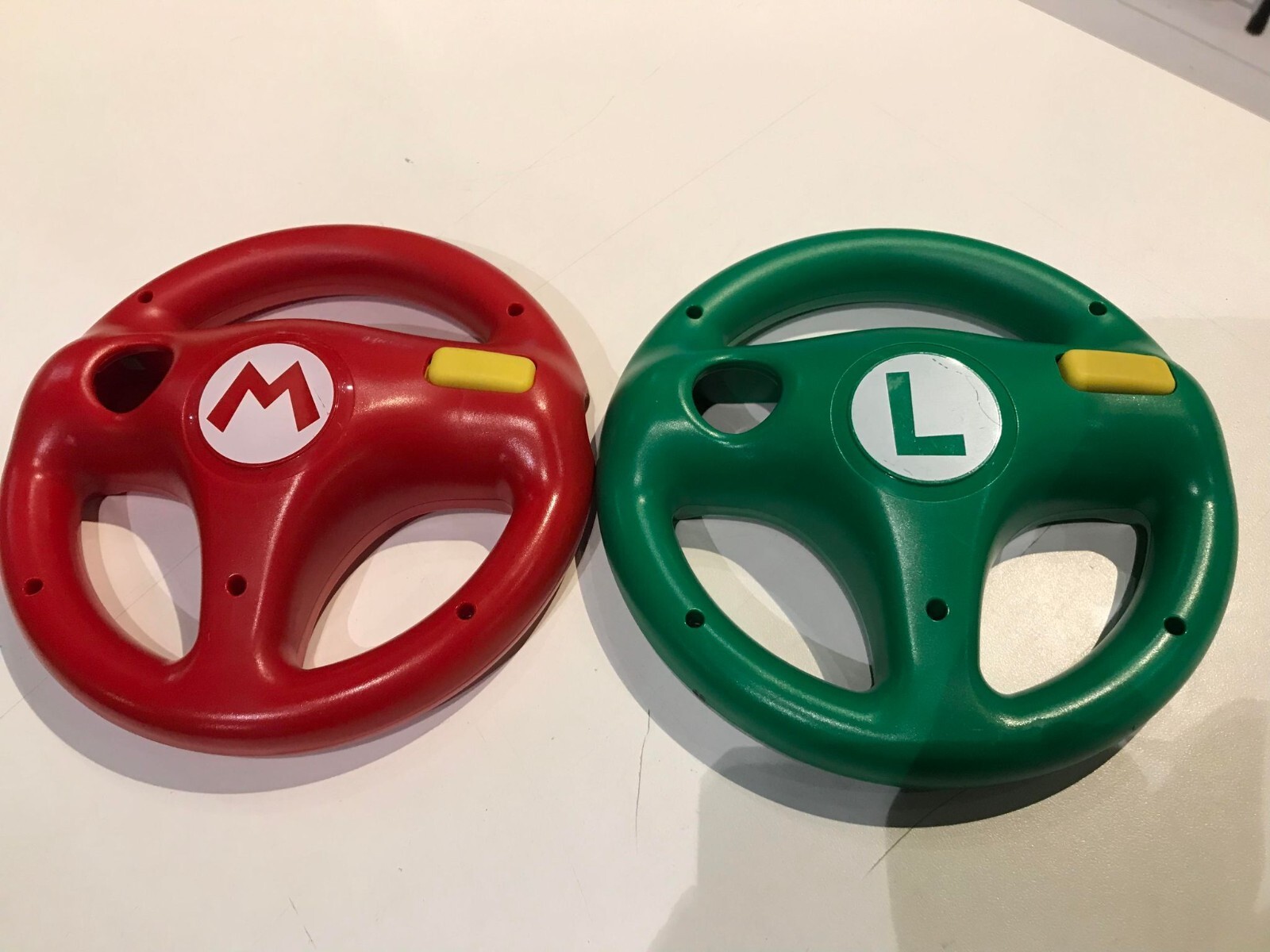 OFFICIAL NINTENDO WII STEERING RACING WHEEL SET MARIO LUIGI Red And ...
