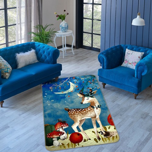 3D Fawn Mushroom ZHUA223 Game Non Slip Rug Mat Photo Carpet Uta Naumann ...