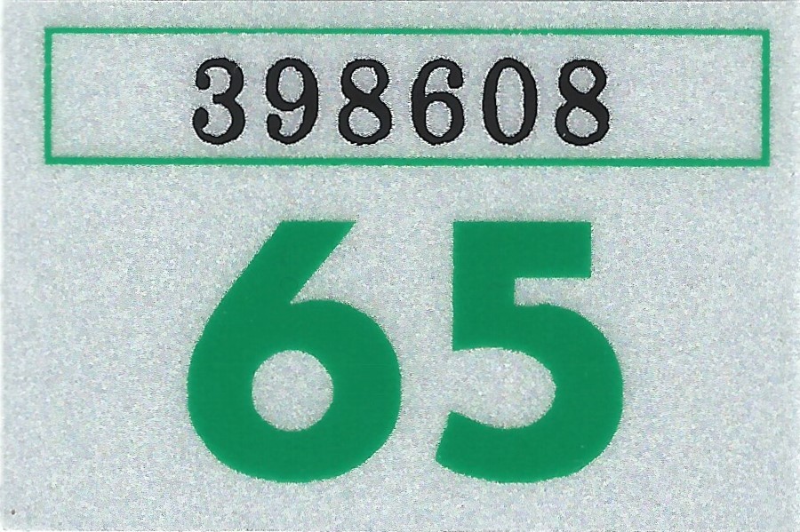 1965 WASHINGTON Vinyl Sticker Decal -CAR/Passenger License Plate Reg ...