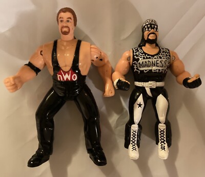 WCW Macho Man Randy Savage & Kevin Nash OSFTM 4.5” Wrestling Figures ...