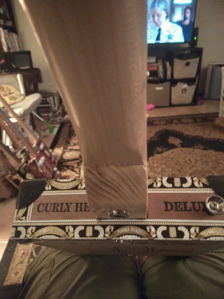*SPRING SPECIAL* CIGAR BOX GUITAR 3 STRING OAK NECK MAGNETIC P.U.*SLIDE ...