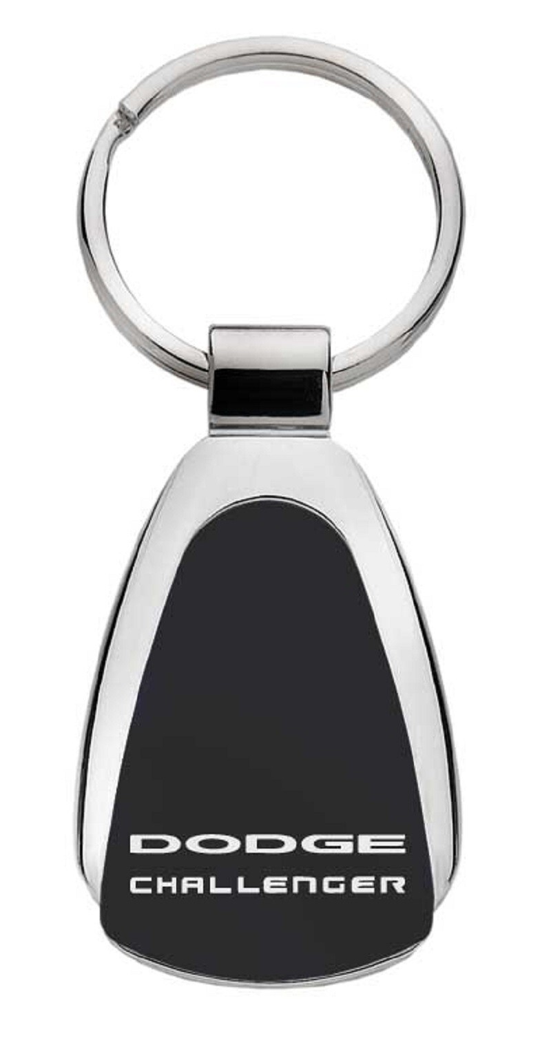 Dodge Challenger Black Teardrop Shaped Key Chain Fob Ring Official ...