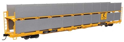 Walthers Mainline 910-8105 HO Scale 89' Flatcar w/Bi-Level Shielded ...